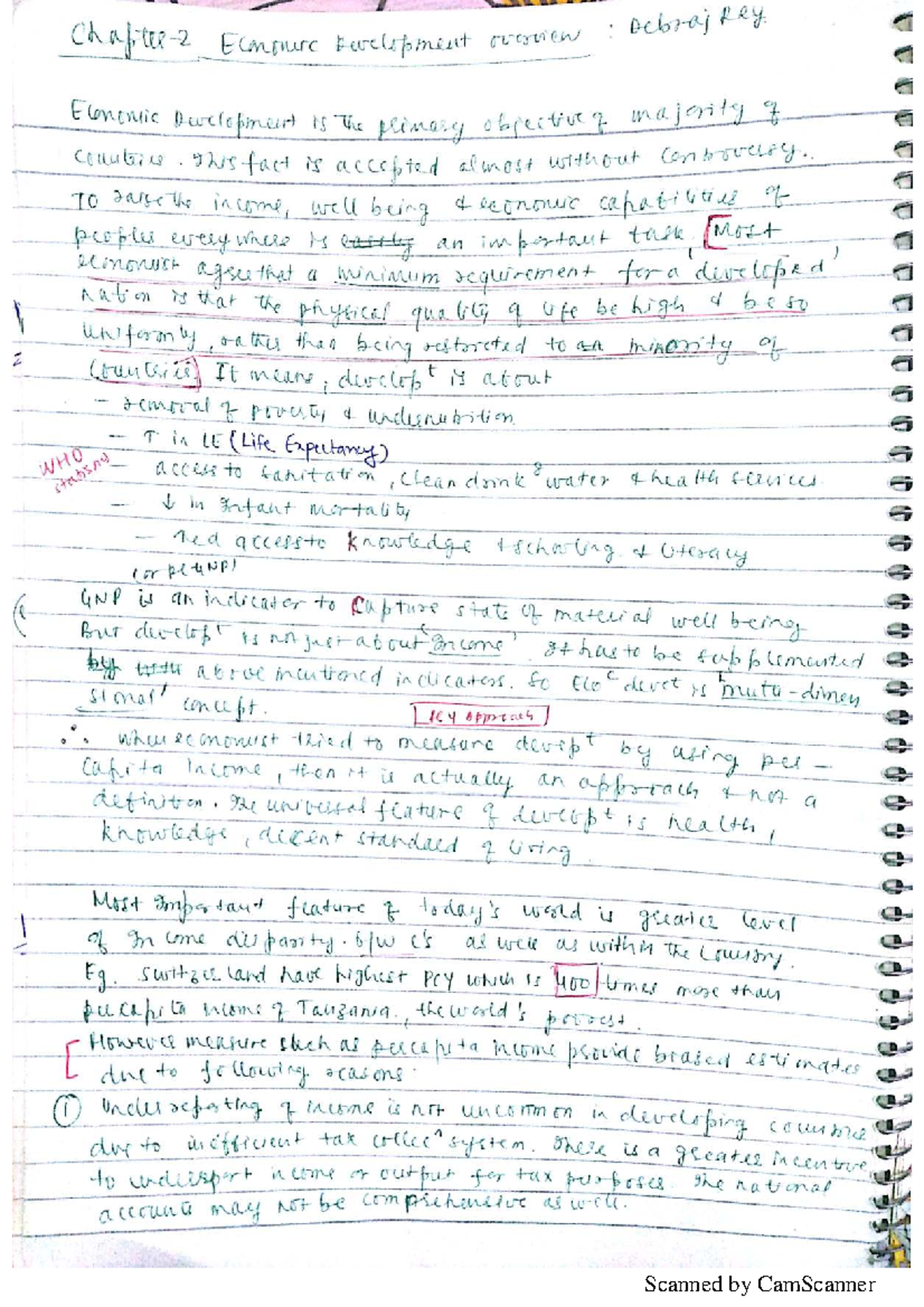 Economic Development Overview: Insights from Debraj Ray (Unit 1, Chap 2 ...