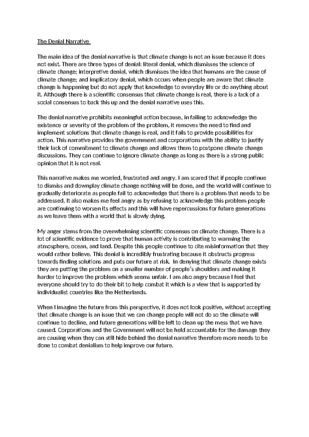 Climate Change Denial: Understanding the Narrative and Its Impact ...