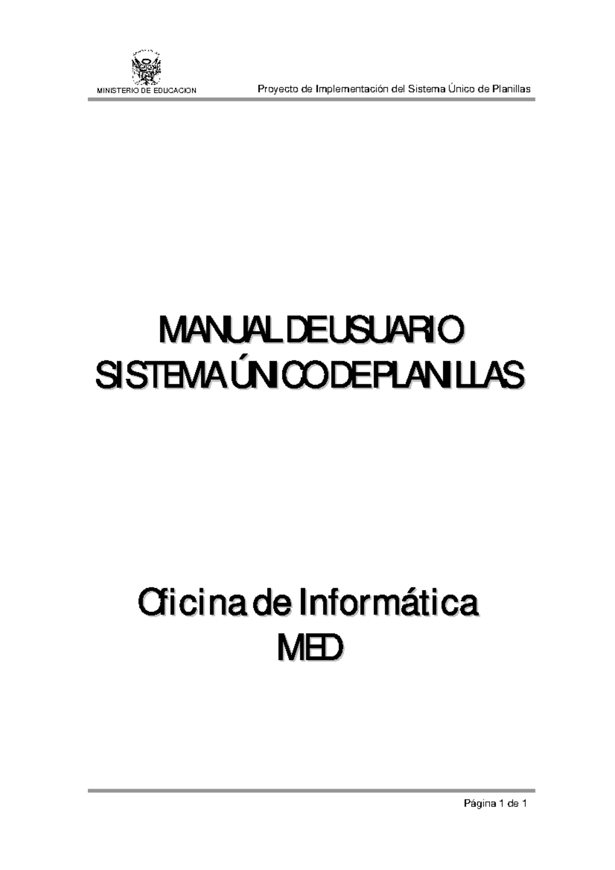 Manual de Uso del Sistema Único de Planillas 344941584 - Studocu