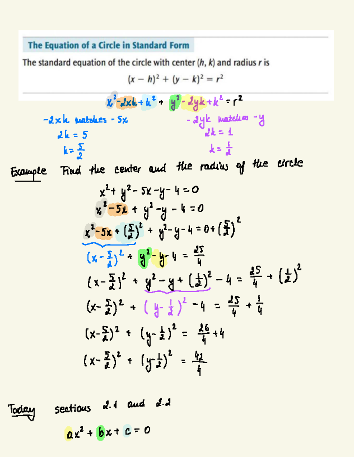 Mathematics Review: Solving Quadratics & Imaginary Numbers (MATH 101 ...