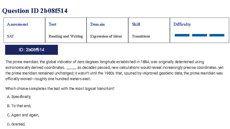 Rhetorisis - SAT Reading & Writing Assessment Test Analysis - Studocu