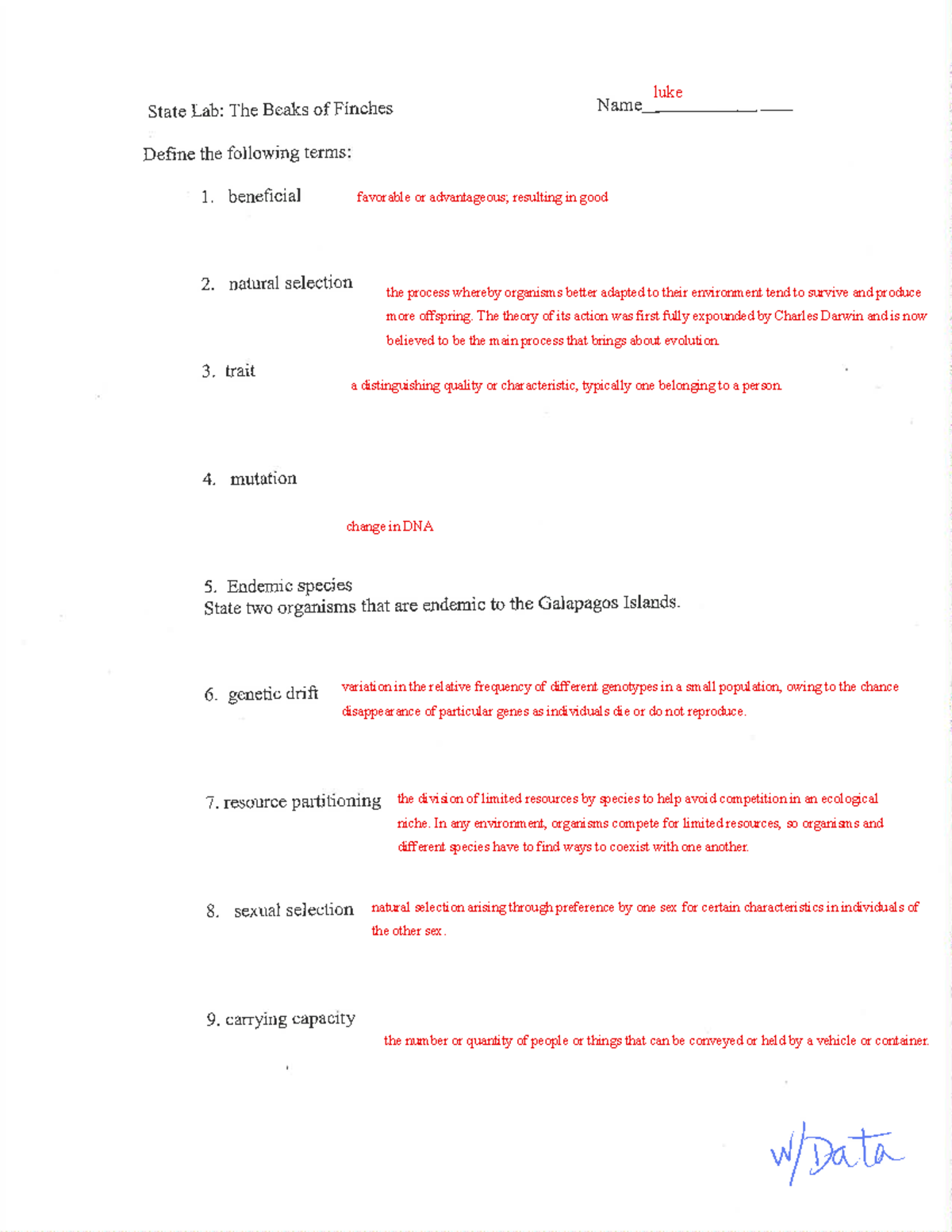 Student Laboratory Packet: Beaks of Finches - Data Analysis Lab - Studocu