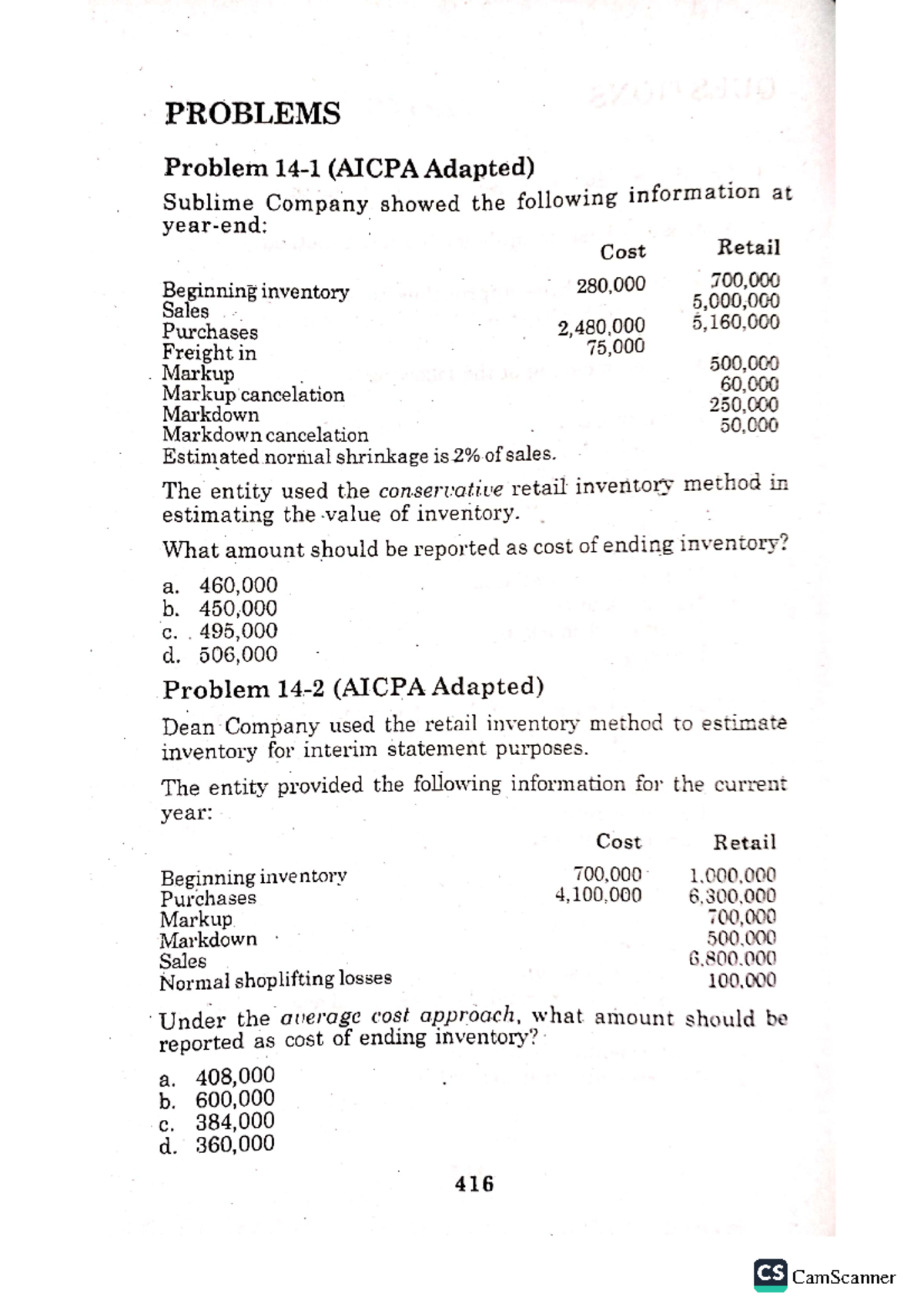 Problem 14 - Intermediate Accounting (Volume One) 2021 Edition By: Valix - Accountancy - Studocu