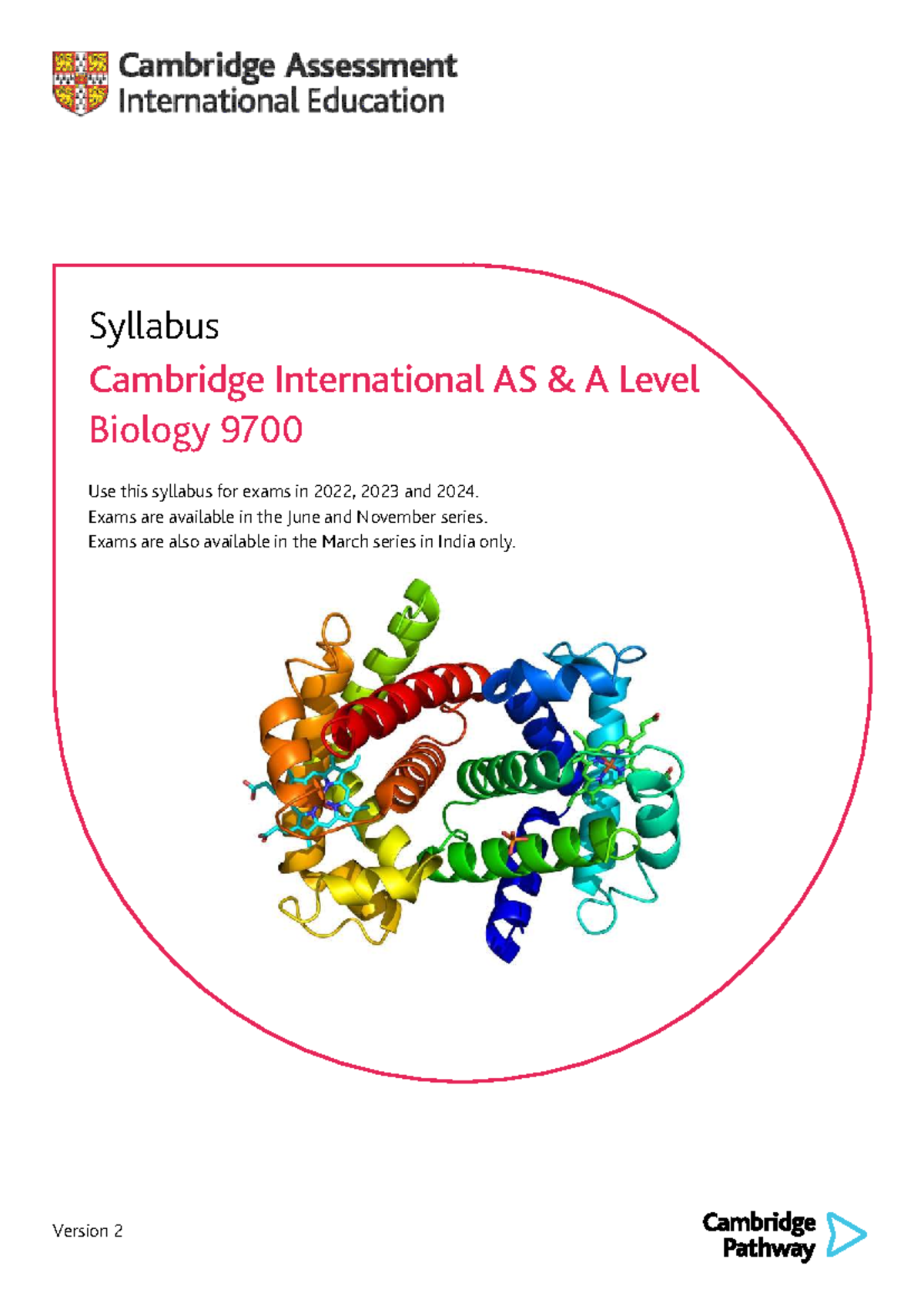 Cambridge International AS A Level Biology 9700 Syllabus Overview (2022 ...