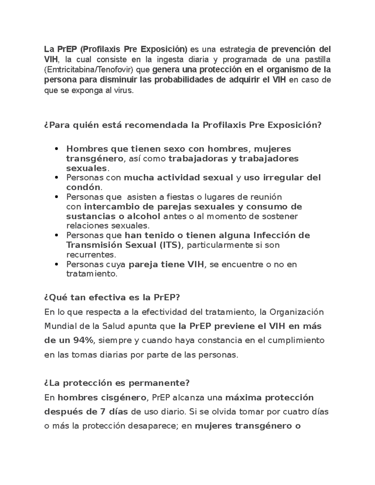 La Pr EP - Tratamiento PREP Y PEP VIH - La PrEP (Profilaxis Pre ...