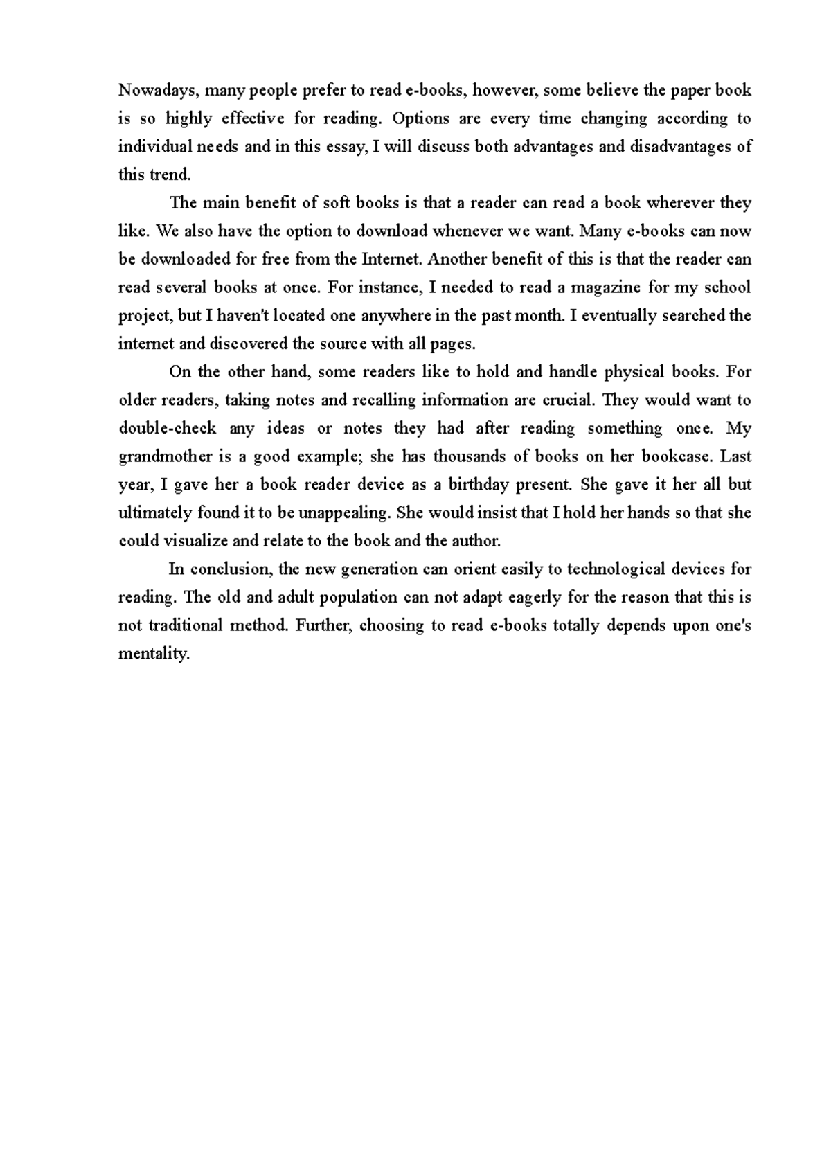 Ngocbau - Advantages & Disadvantages of E-Books vs Paper Books - Studocu