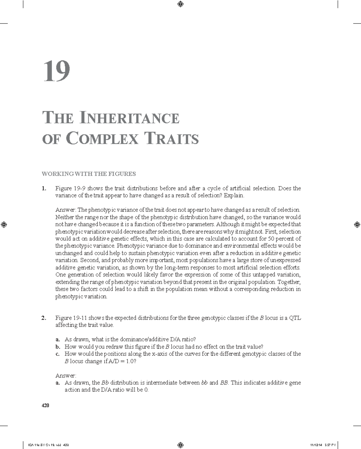 Lecture Notes: Inheritance of Complex Traits - Studocu