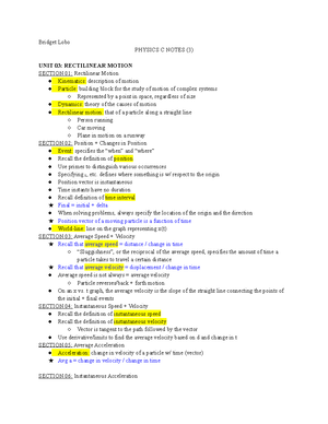 Phys 0110 Final Exam cheat sheet - PHYS 0110 (Fall 2024) Final Exam A ...