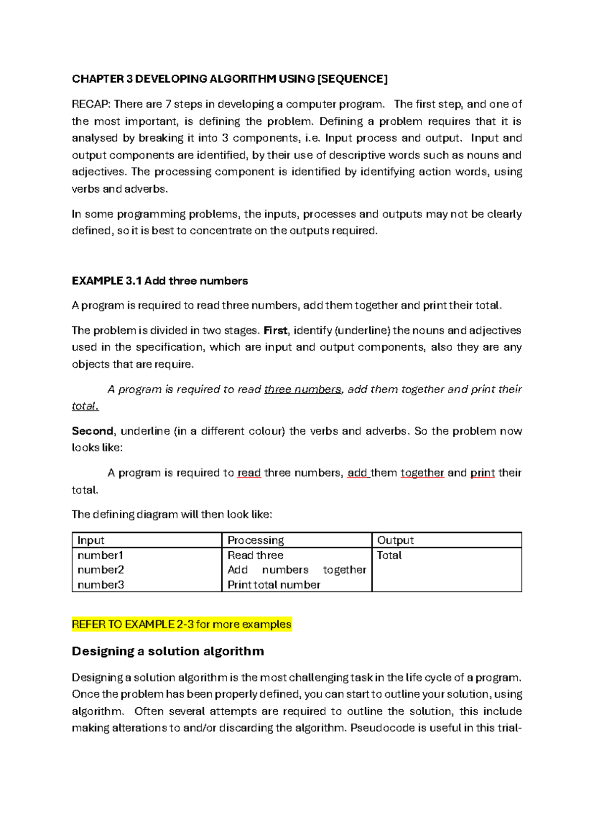 Developing Algorithms: Steps, Examples & Desk Checking Techniques - Studocu
