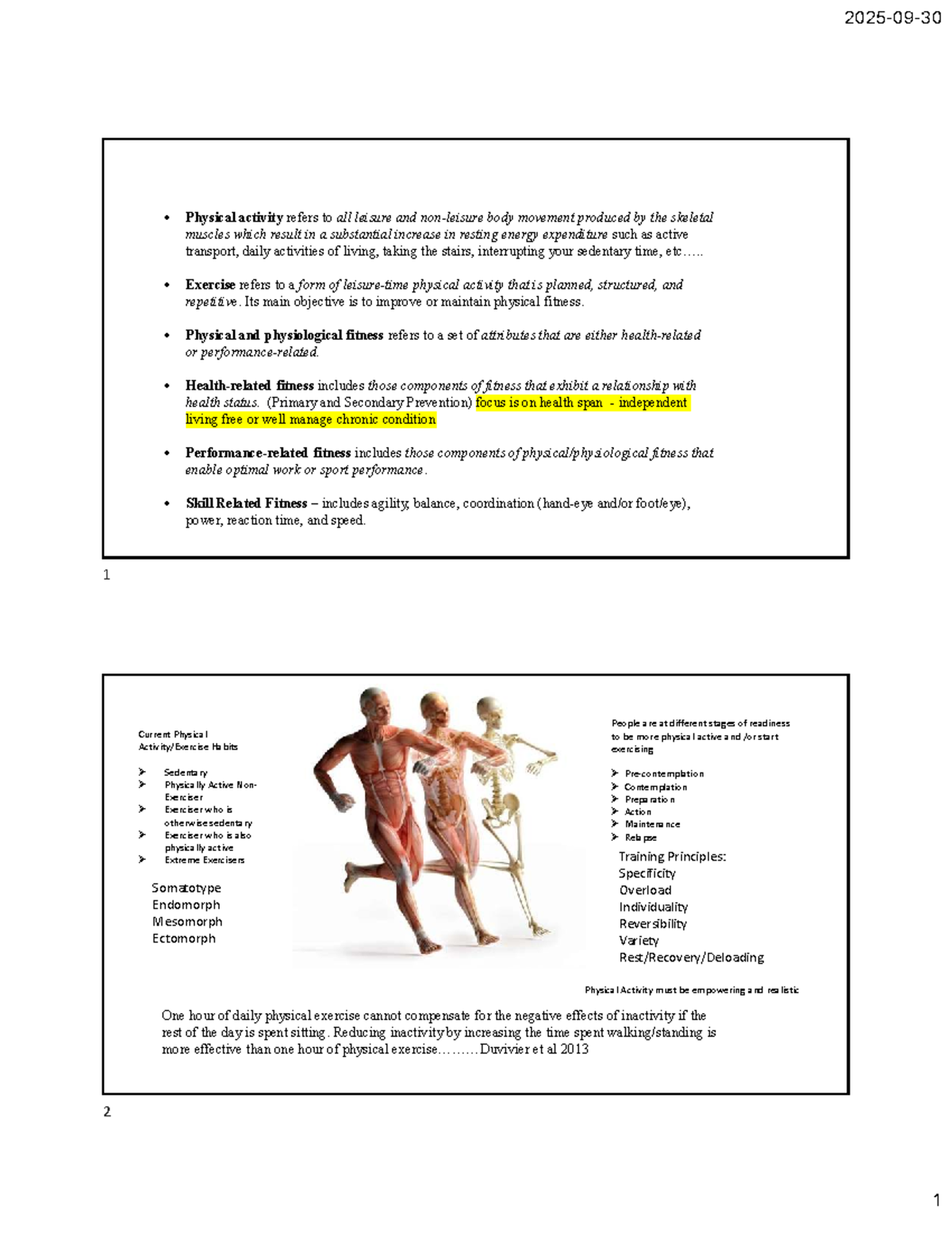 Physical Activity Considerations: Understanding Fitness and Health ...