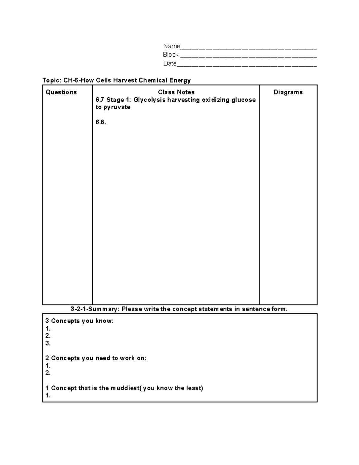 Cornell Notes Template-Master - Name ...