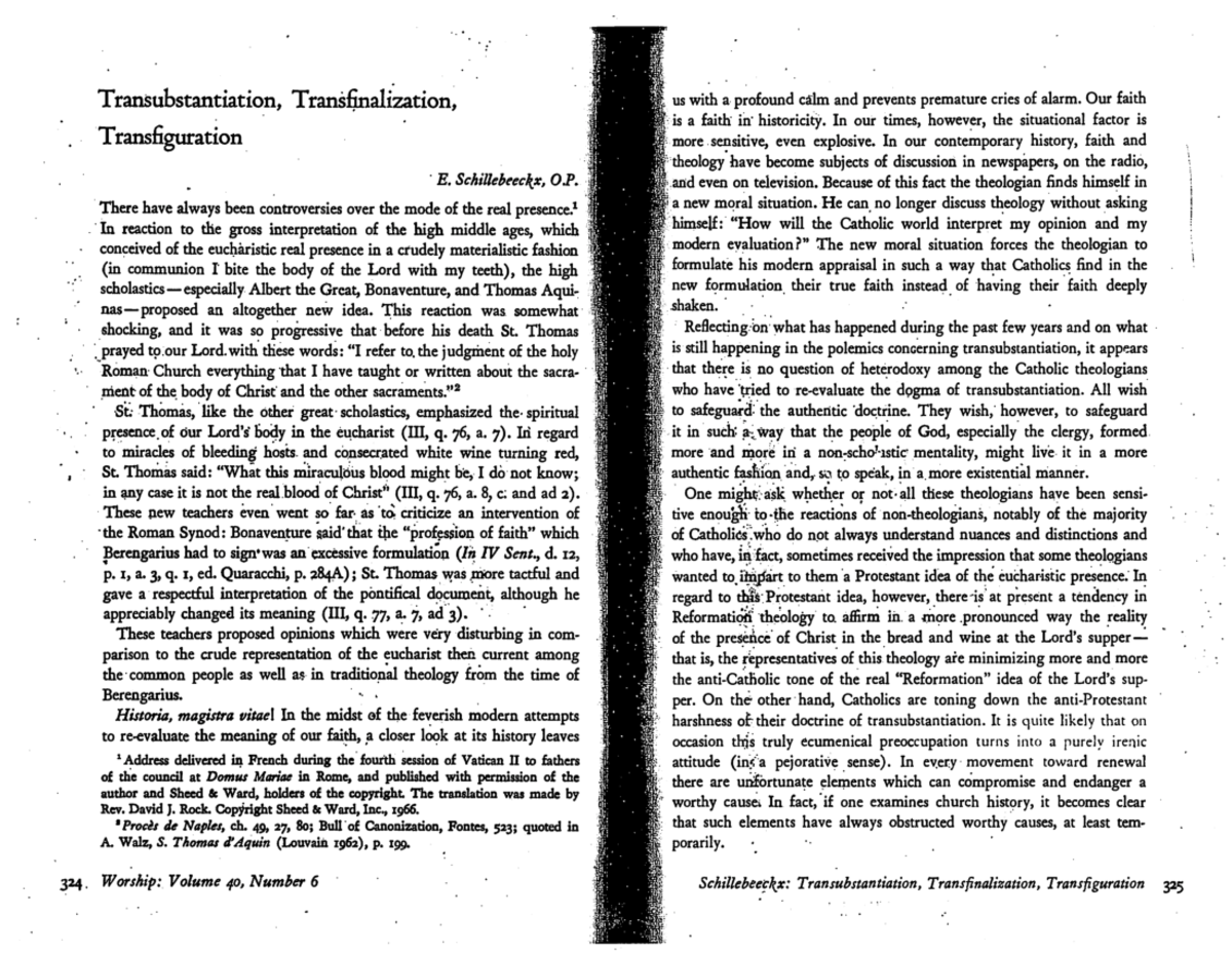 Transubstantiation, Transfinalization, and Transfiguration Explained ...