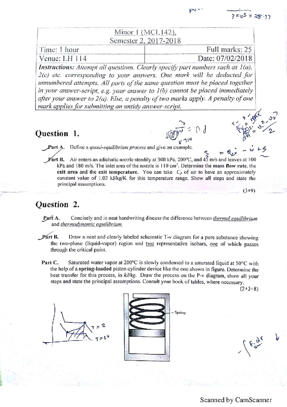 MCL142 Minor 1 Exam 2017-18: Key Questions & Instructions - Studocu