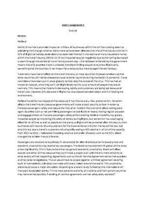 BTEC Business Unit 1 Assignment 2: Effects of Environment on Business - Studocu