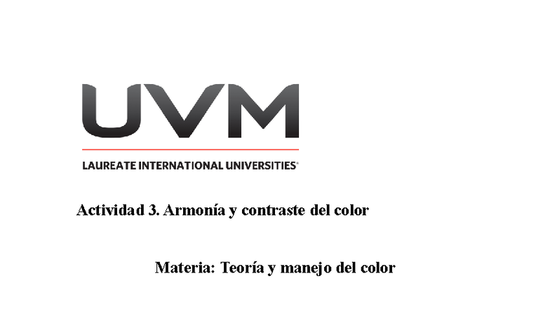 Actividad 3: Análisis de Color y Contraste en Teoría LCB - Studocu