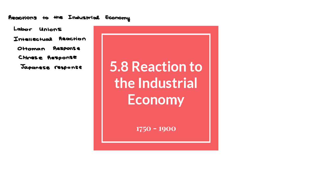 Reactions to the Industrial Economy: Labor Unions & Intellectual ...