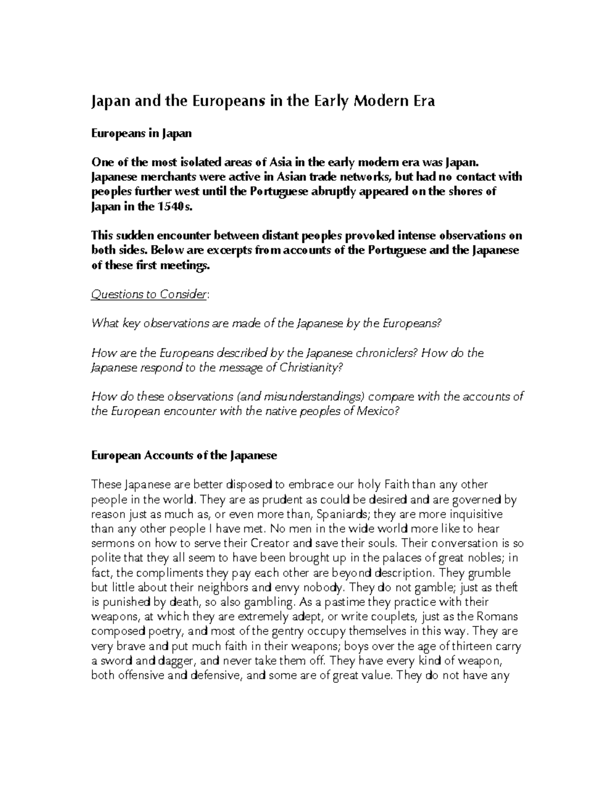 6-Europeans in Japan - Japan and the Europeans in the Early Modern Era ...