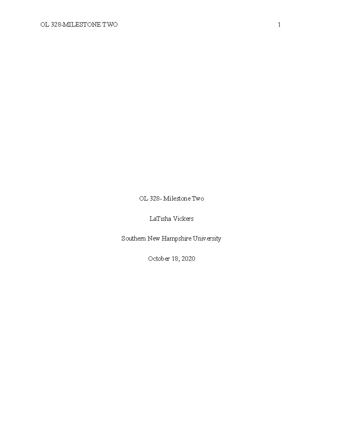 OL-328 6-2 journal - Sarah LePage Southern New Hampshire University OL ...
