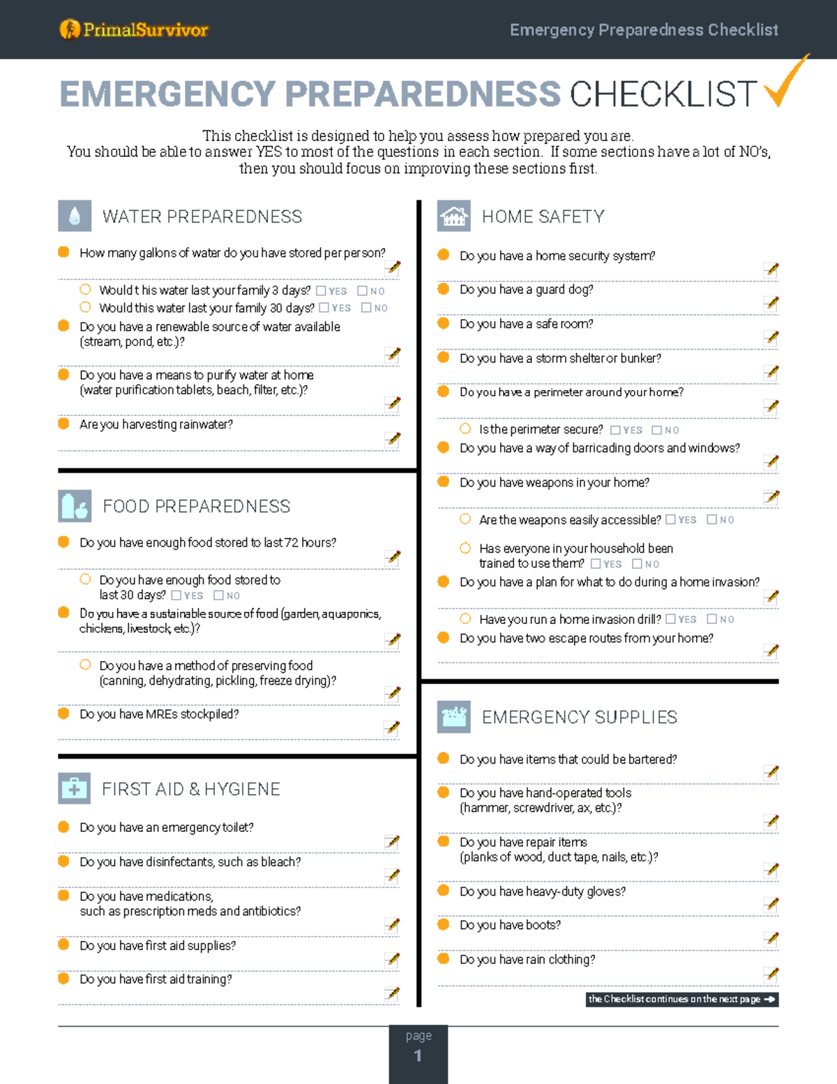 Emergency Preparedness Checklist: Essential Survival Guide 1 - Studocu