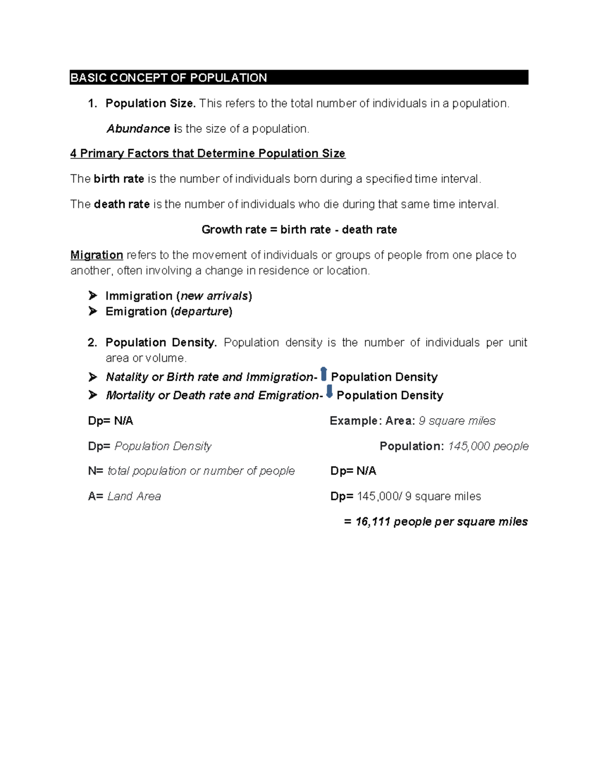 Basic Concept OF Population - BASIC CONCEPT OF POPULATION Population ...