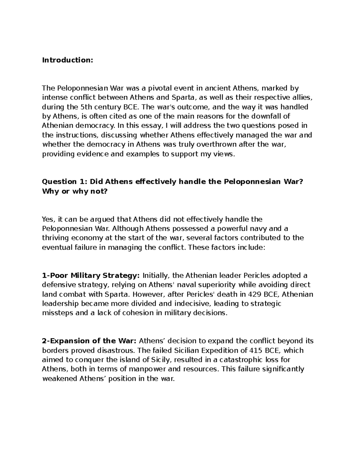 HIST 1421 greek and roman learning journal unit 3 - Introduction: The ...