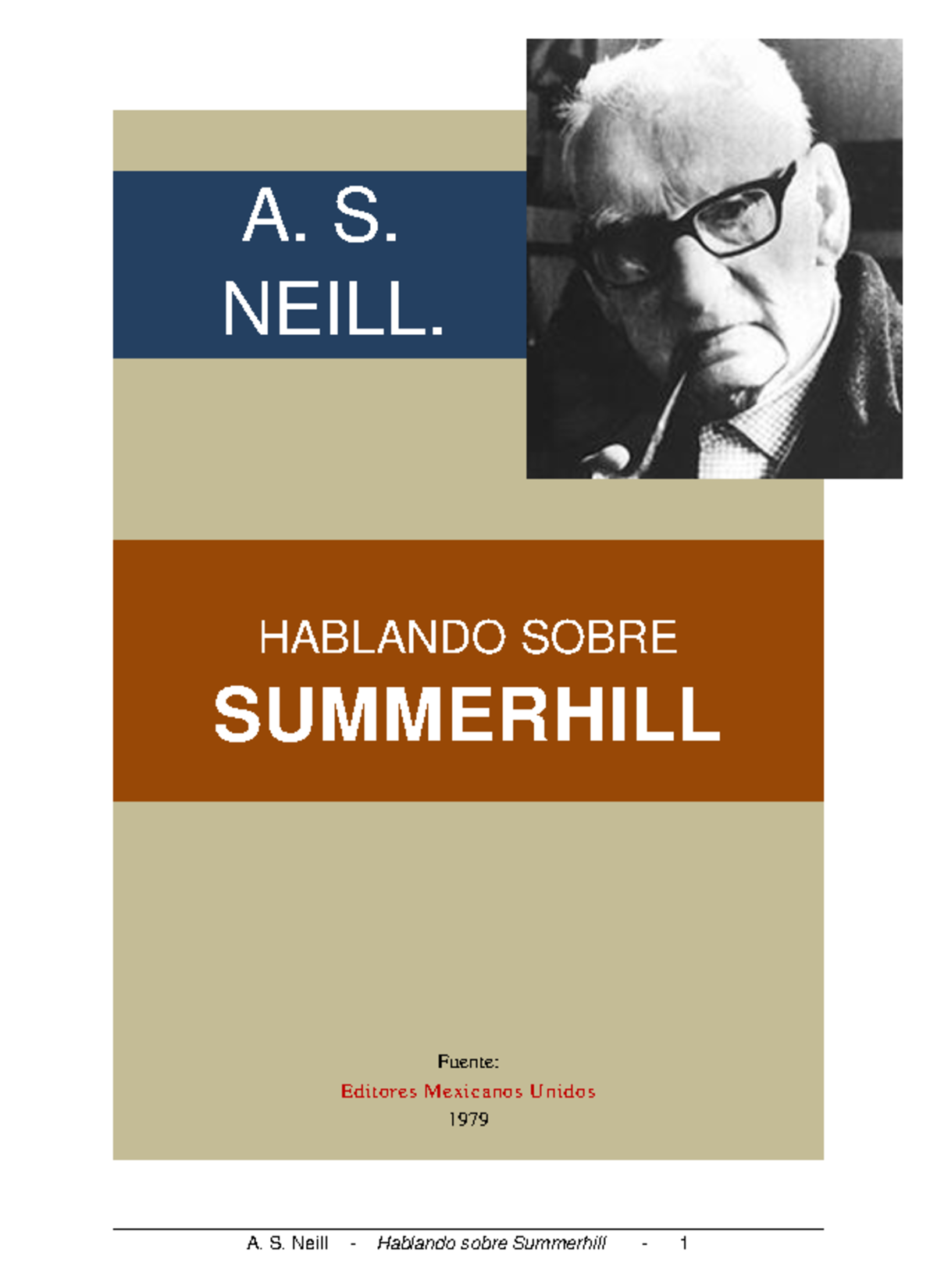 Hablando-sobre-summerhill - A. S. NEILL. HABLANDO SOBRE SUMMERHILL ...
