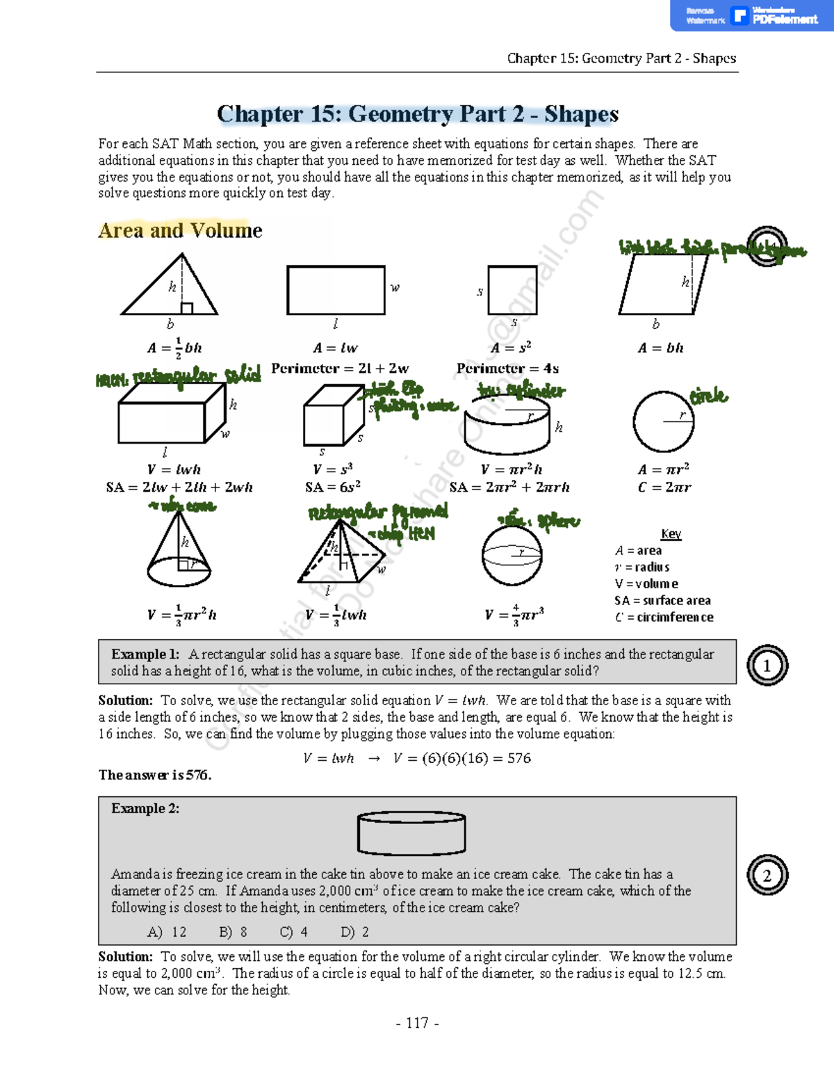 Chapter 15: Geometry Part 2 - Essential shapes and equations for SAT ...