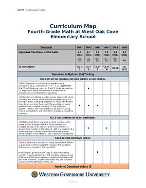 D021 Task 3 - D021 Task 3 - Jordan Combs AMM3 Task 3: Curriculum Gap ...