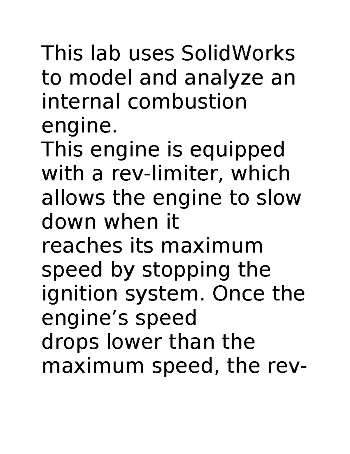 LR2 343 - Lab Report 2 on Internal Combustion Engine Simulation - Studocu