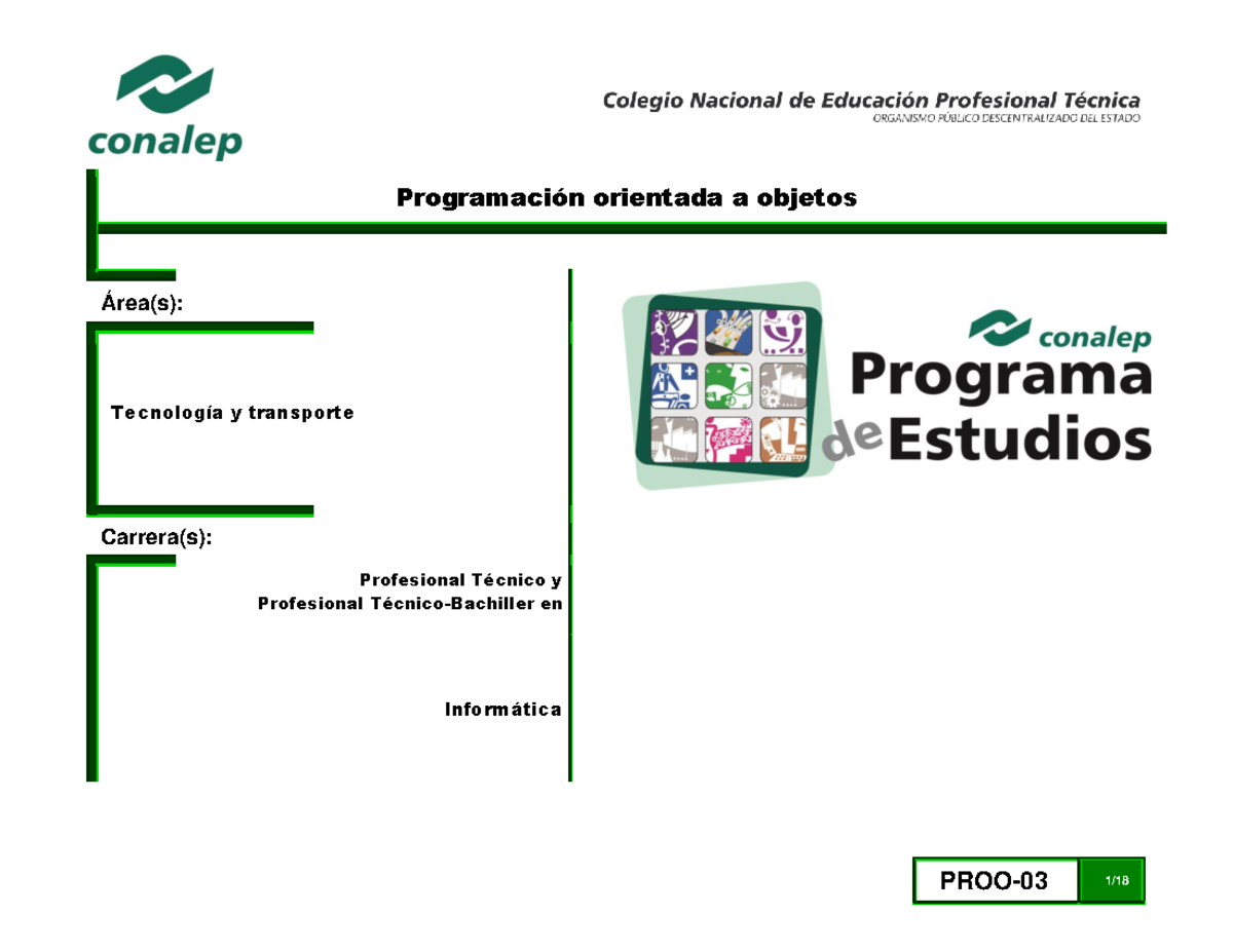 INFO08 PROO03 P - Objetos - Warning: TT: undefined function: 32 Programación orientada a objetos ...