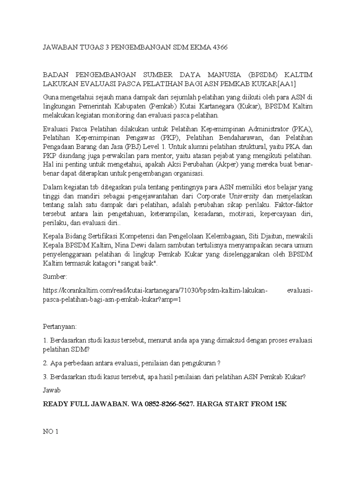 Tugas 3 - Pemasaran Strategik: Analisis Strategi Wardah dan Mustika Ratu - Studocu