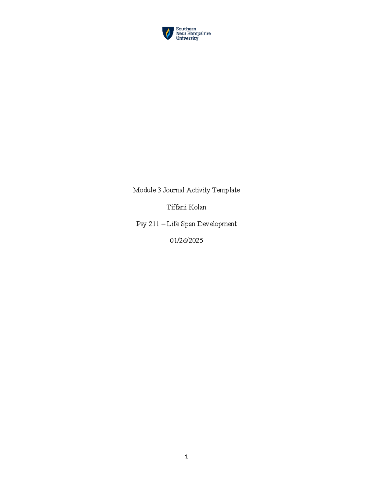 PSY 211 Module Three Activity Template - Then answer each of the ...