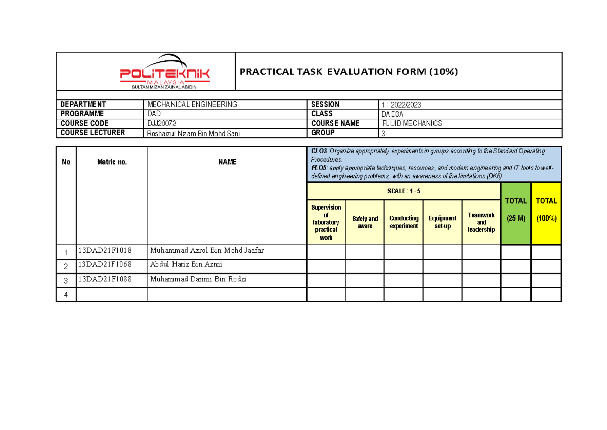 Physical properties of fluid pdf - PRACTICAL TASK EVALUATION FORM (10% ...