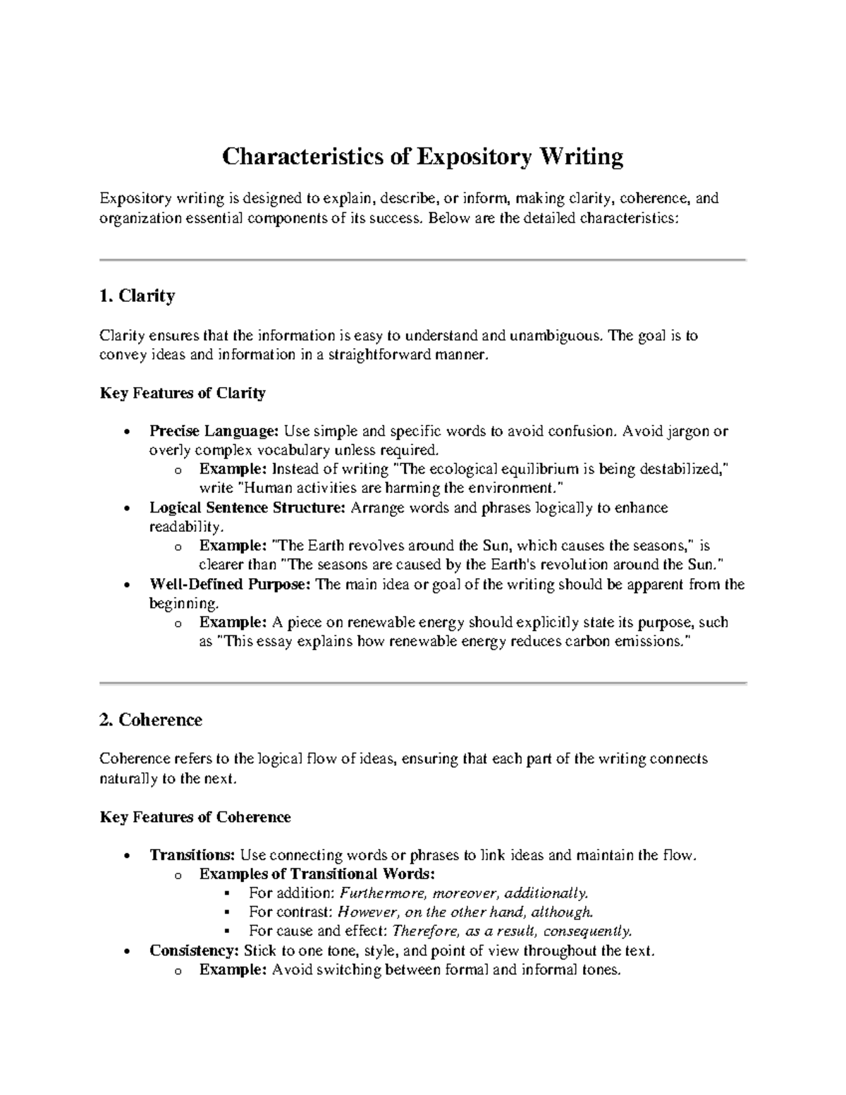 Characteristics of Expository Writing: Clarity & Coherence Insights ...