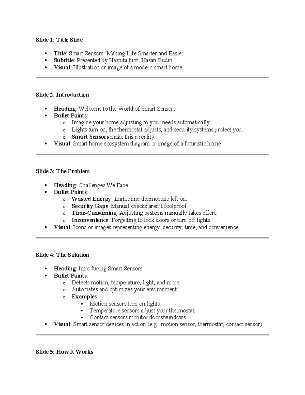 ELC PowerPoint: Smart Sensors - Enhancing Home Automation - Studocu