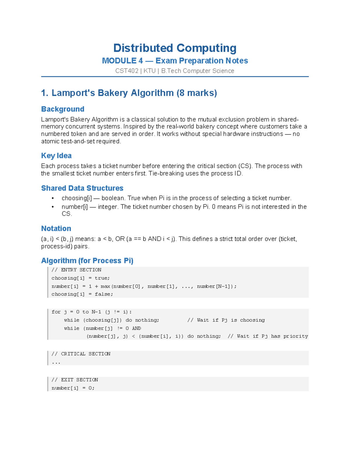 Module 4 Exam Prep Notes on Distributed Computing CST402 KTU - Studocu