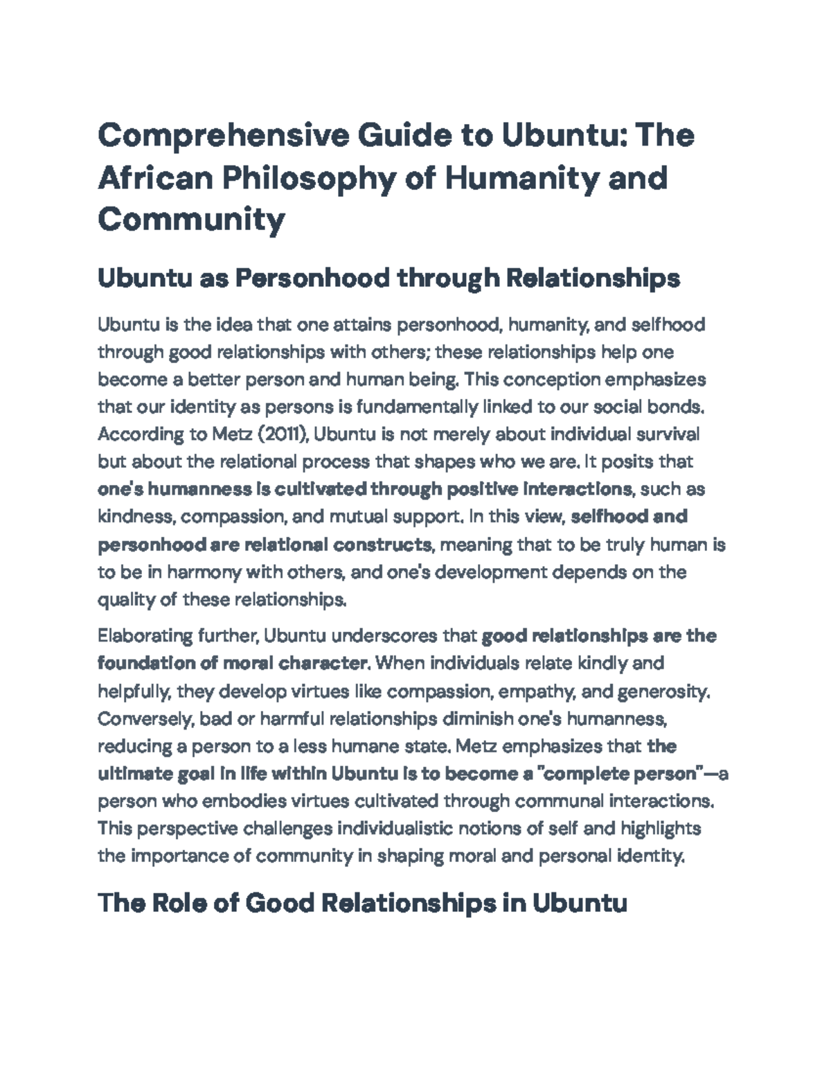 Comprehensive Guide to Ubuntu: Understanding African Humanity ...