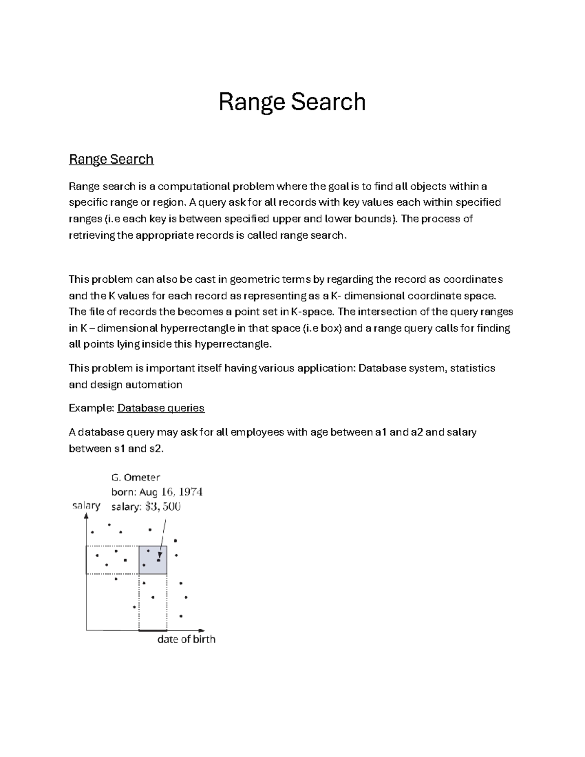 Range Searching - Range Search Range Search Range search is a ...