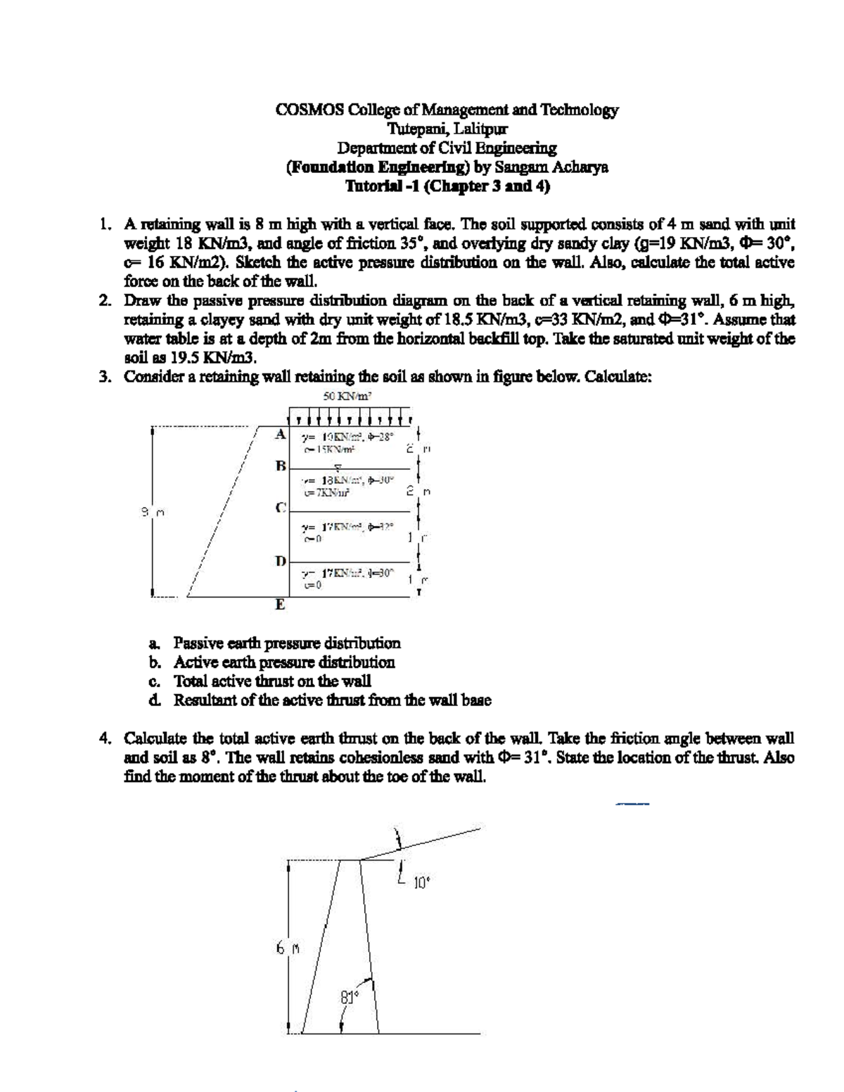 Foundation tutorial 1 - assignment - COSMOS College of Management and ...