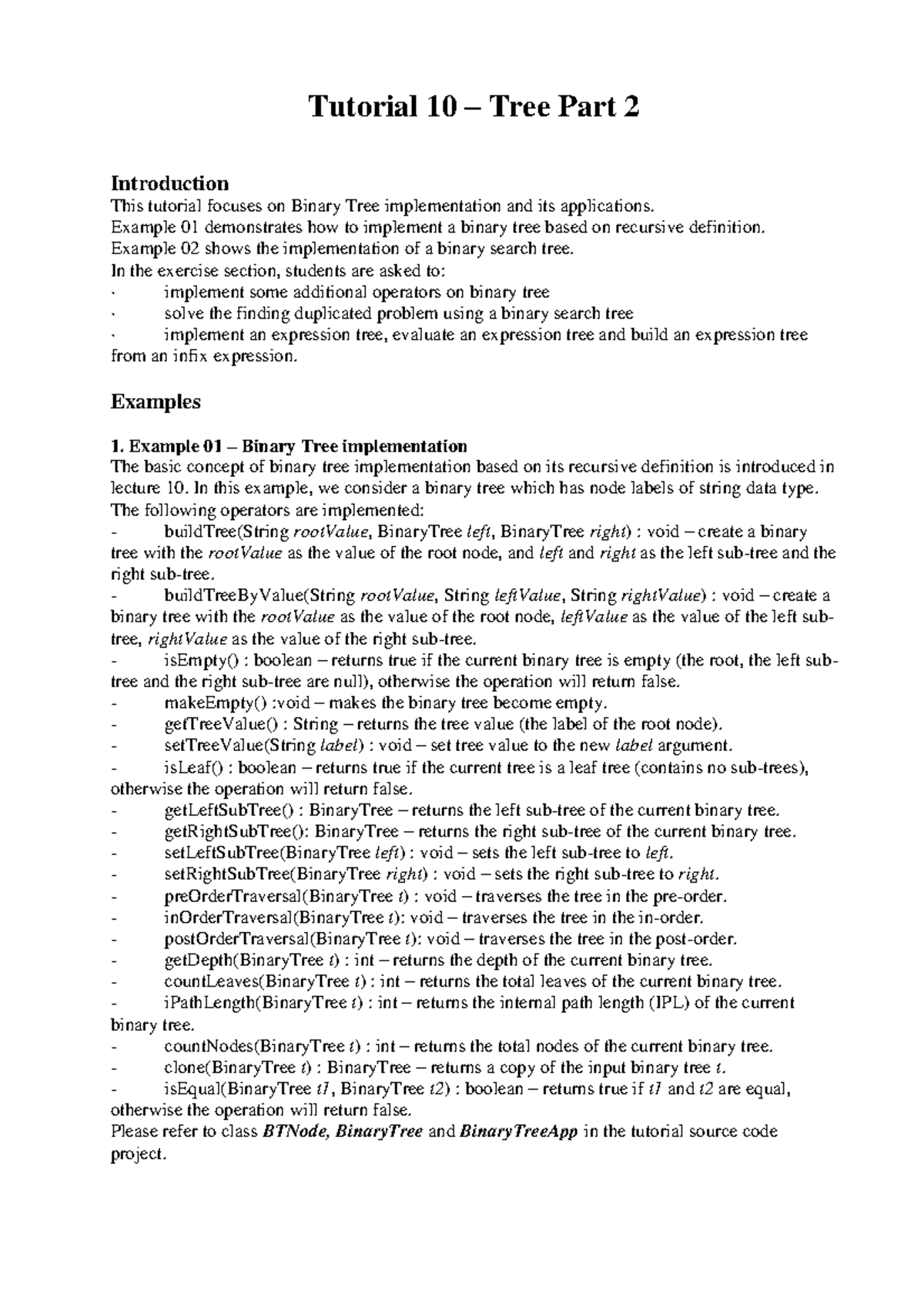 Tutorial 10 s2024 - study please - Tutorial 10 – Tree Part 2 ...