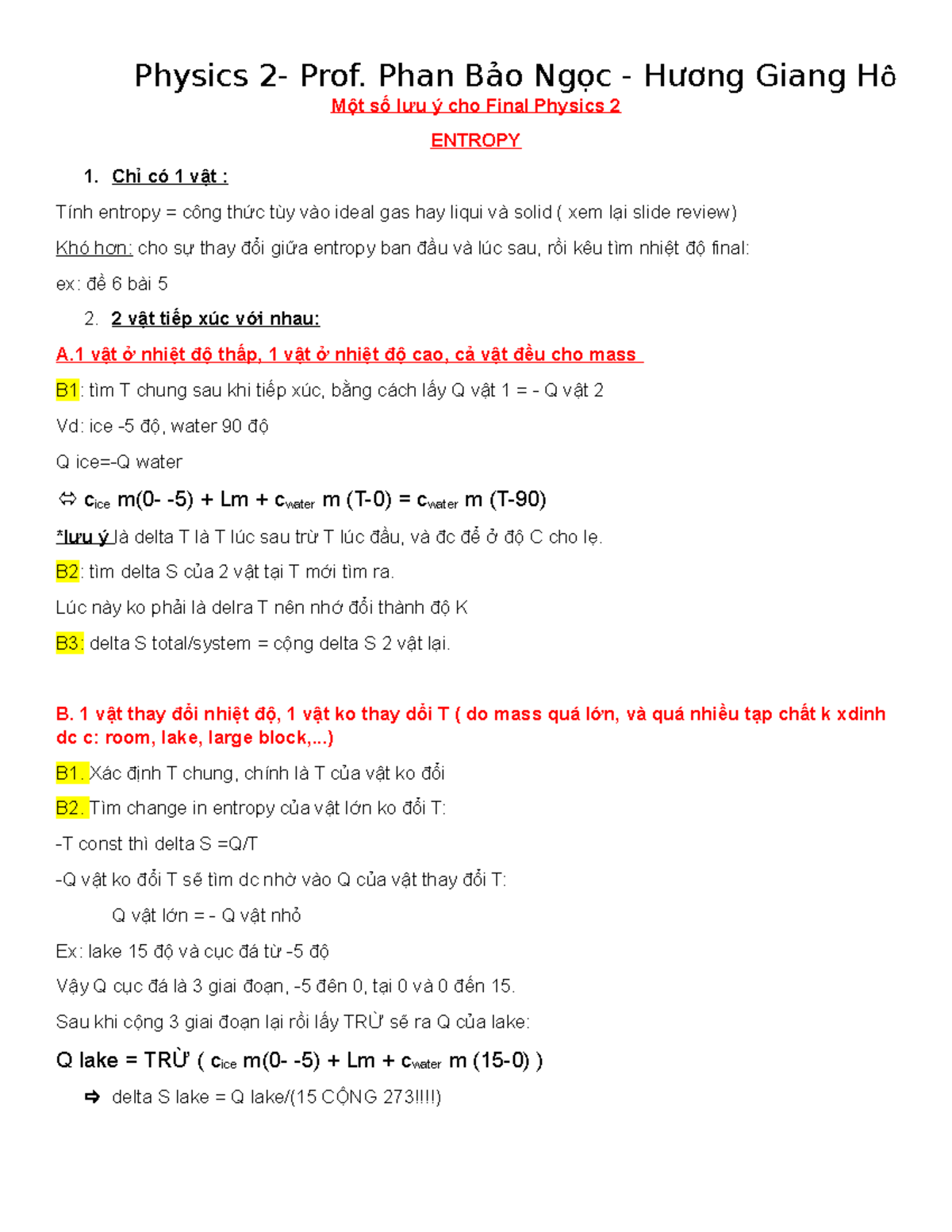 Review Phy2 - Physics 2- Prof. Phan Bảo Ngọc - Hương Giang Hồồ Một số ...