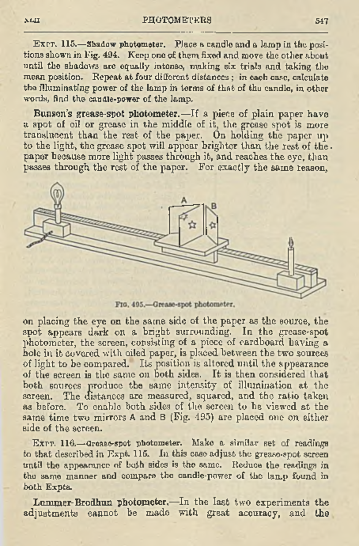 XLU PHOTOMETERS 547: Candle and Lamp Illumination Experiment - Studocu