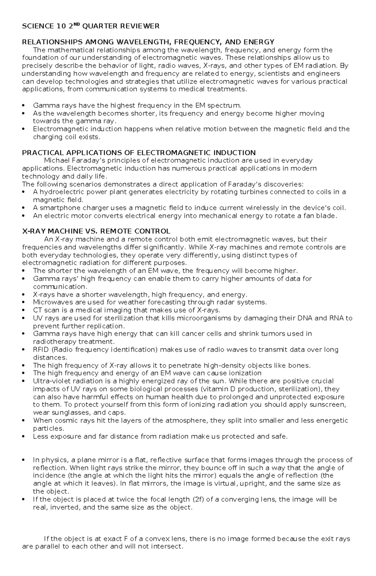 Science 10 2ND Quarter Reviewer - SCIENCE 10 2ND QUARTER REVIEWER ...