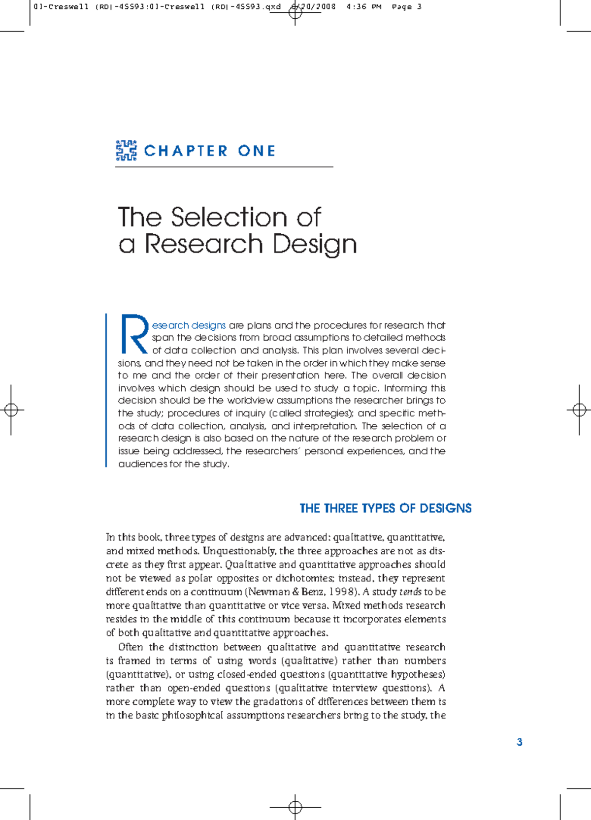 22780 Chapter 1 - Research Design: Types and Methodologies - Studocu