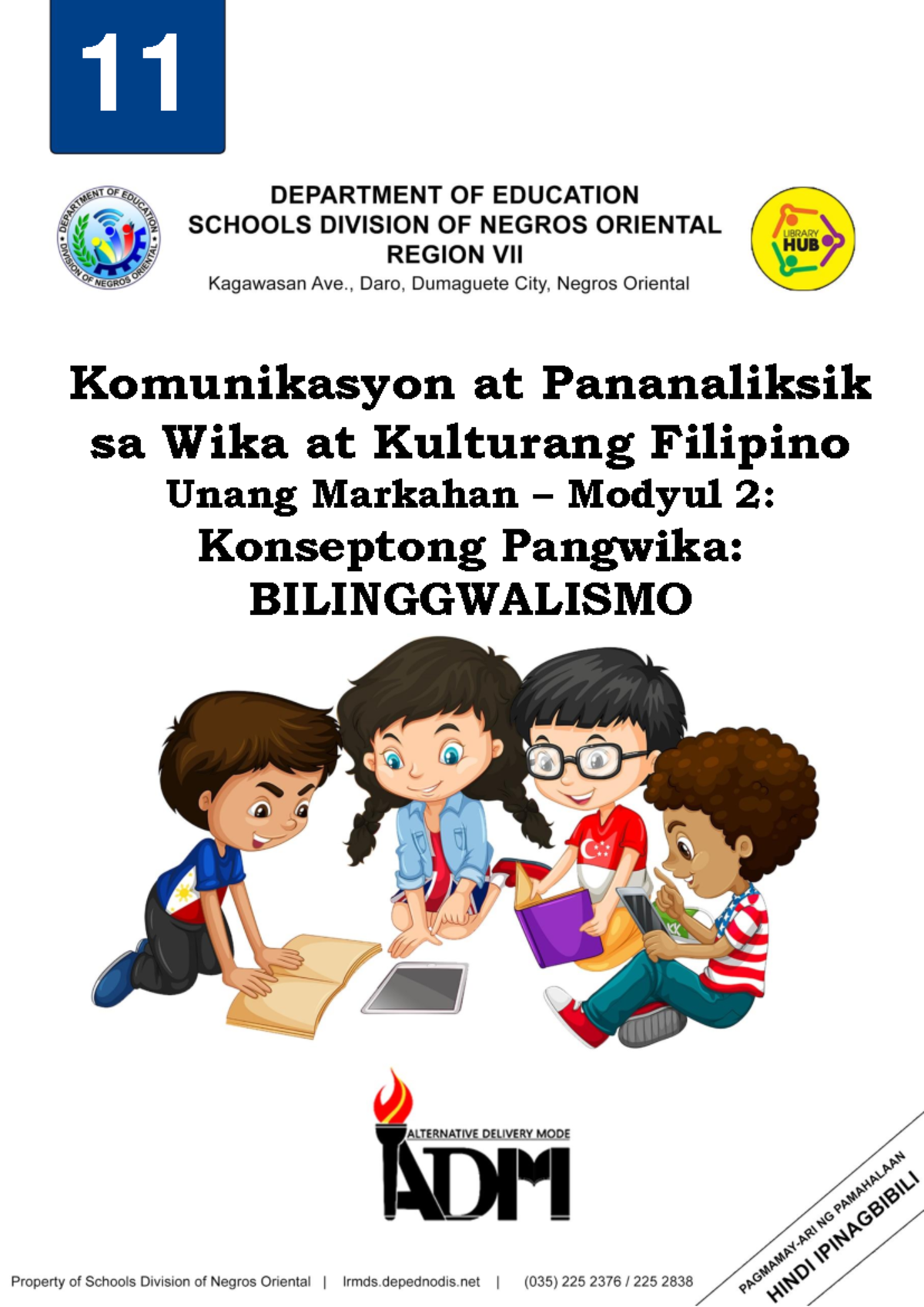 Filipino 11 - ADM Modyul 2: Bilinggwalismo sa Komunikasyon - Studocu