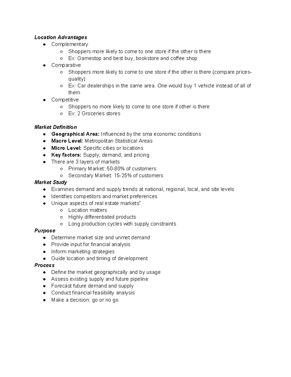REM500 - Lecture 6: Market Analysis and Location Strategies - Studocu