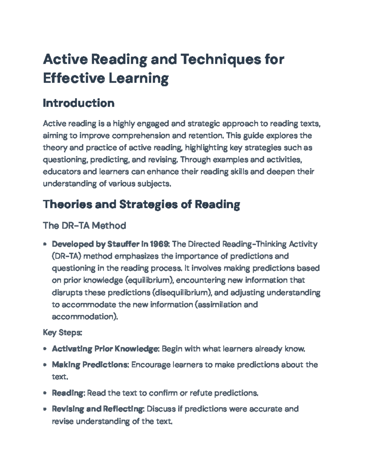 Active Reading Strategies and Techniques for Effective Learning ...