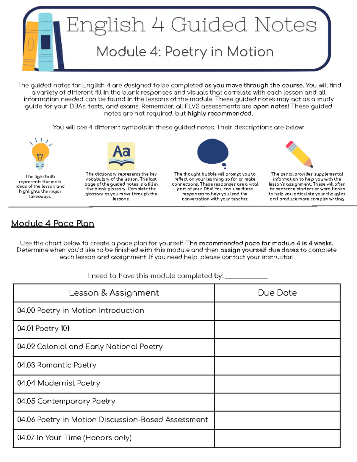 English 4 Guided Notes: Modules 4-6 Overview & Structure - Studocu