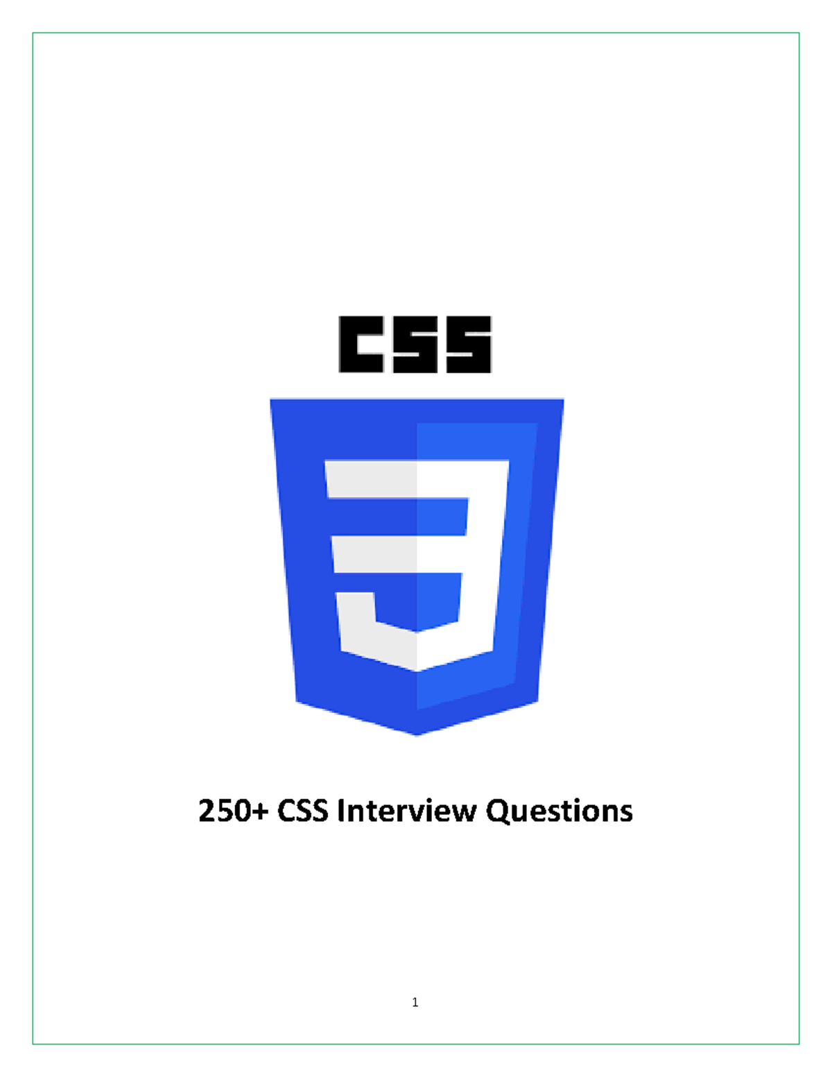 CSS - CSS Interview Questions & Notes (Basic to Advanced) - Studocu