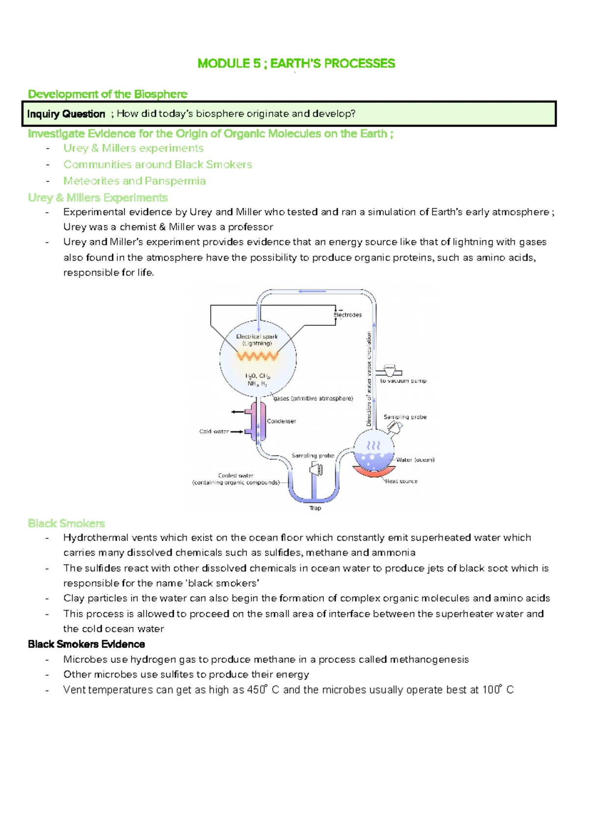 HSC Earth and Environmental Science Study Notes: Modules 5-8 Overview ...